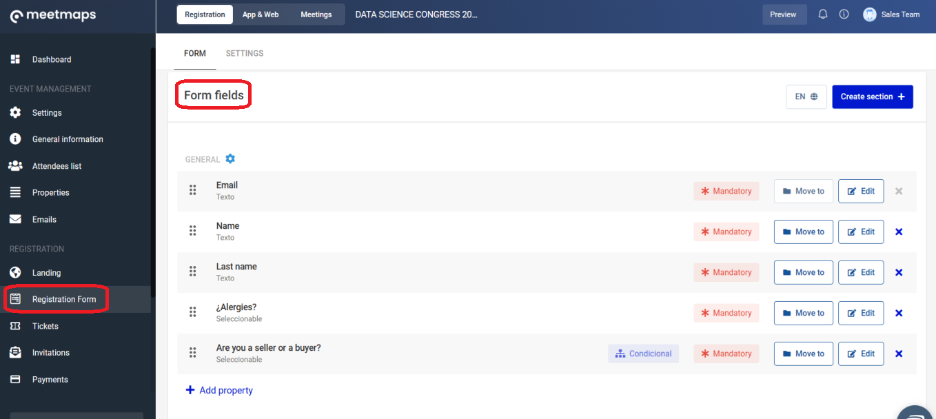 How to set up a registration form?