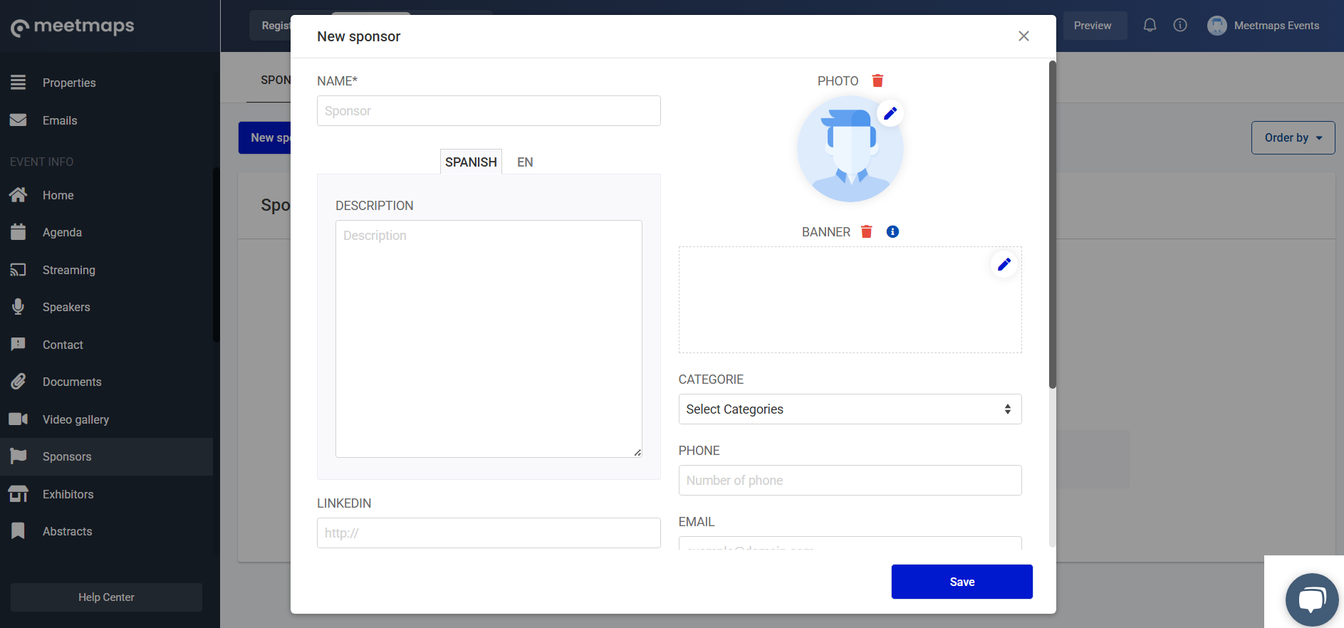 What is the Sponsors section?