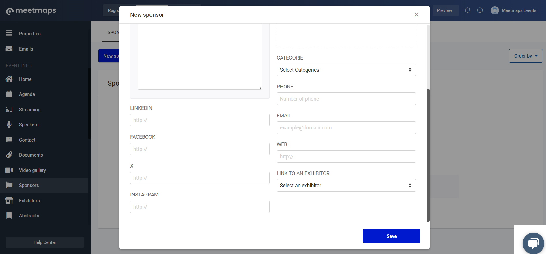 What is the Sponsors section?